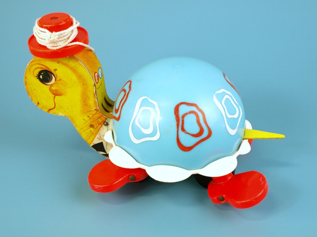 Vintage 1962 Fisher-price Tip Toe Turtle Pull Toy Model # 773 - Etsy