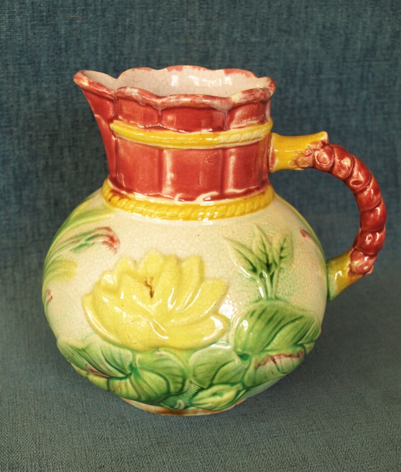 Antique Barbotine Gorgeous Samuel Lear Art Nouveau Majolica - Etsy