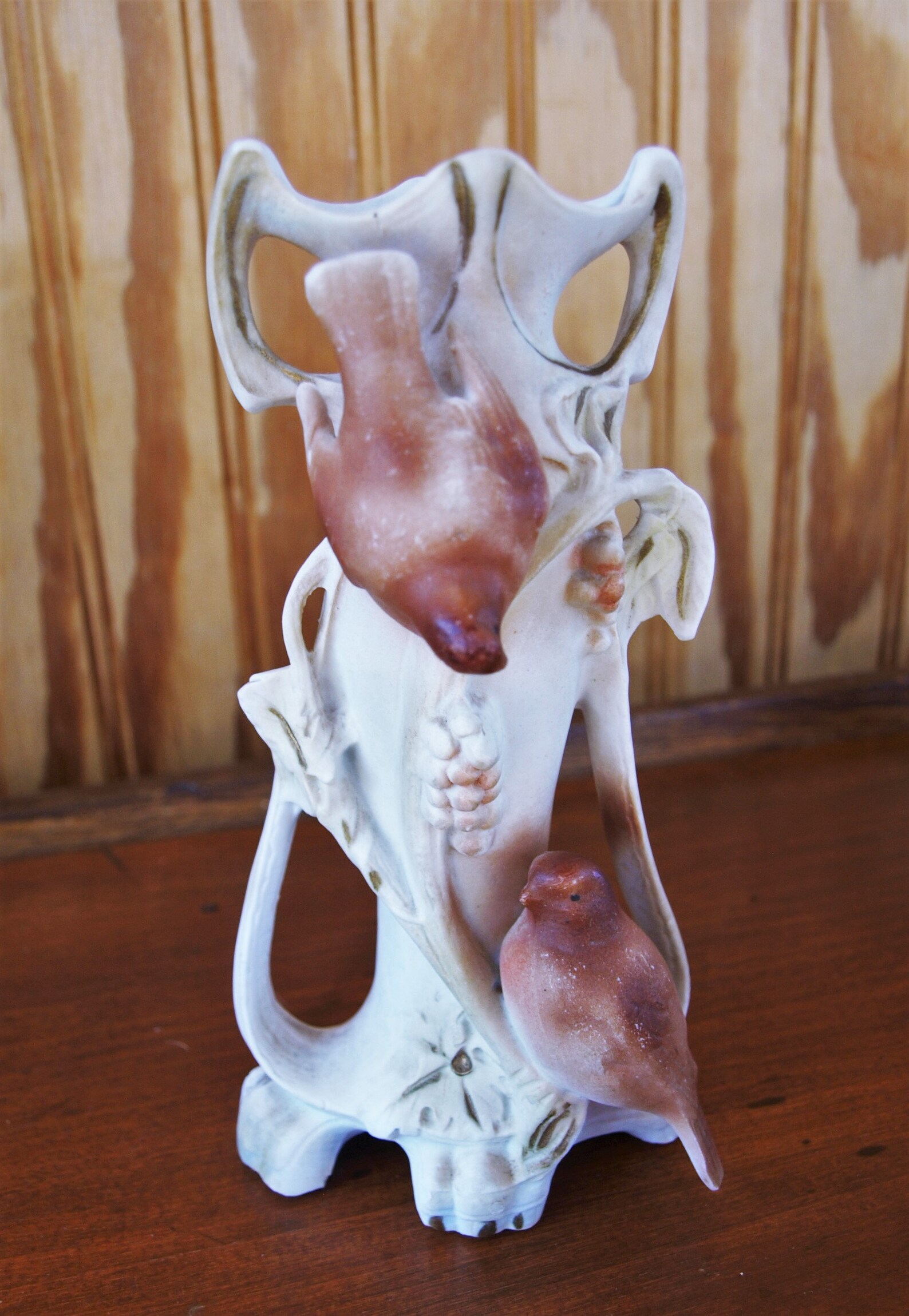 Antique Porcelain Bisque Bird Figurine Bud Vase Made in - Etsy