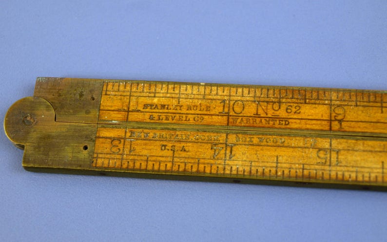 Antique Stanley Rule Level NO.61 & NO.62 Boxwood Brass Bound 24 ...