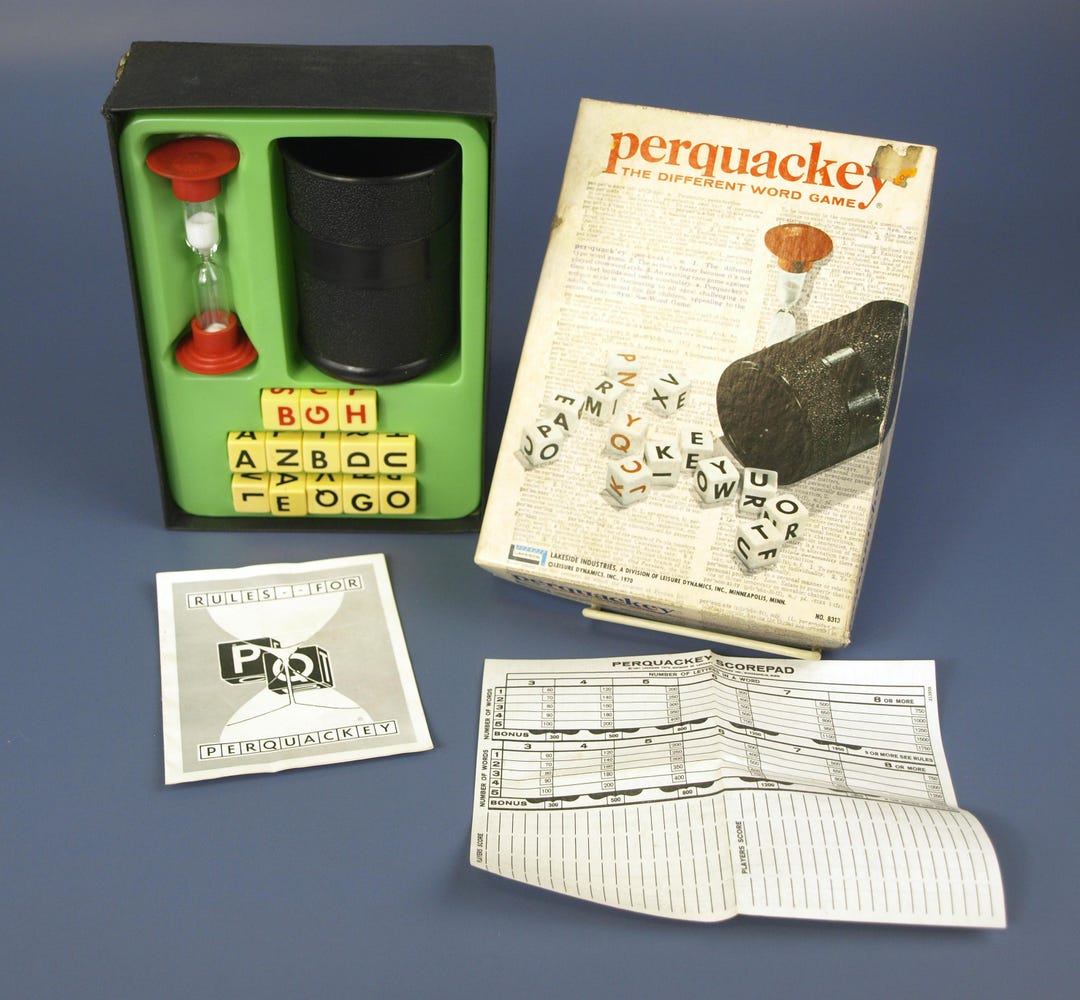Vintage Perquackey the Different Word Game by Lakeside Industries ...