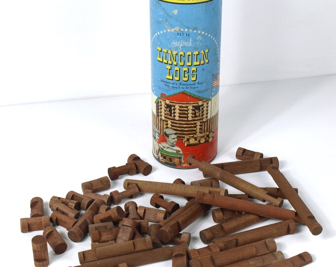 Vintage 1950s Set 1C of Original Lincoln Logs Building Toy in Good ...