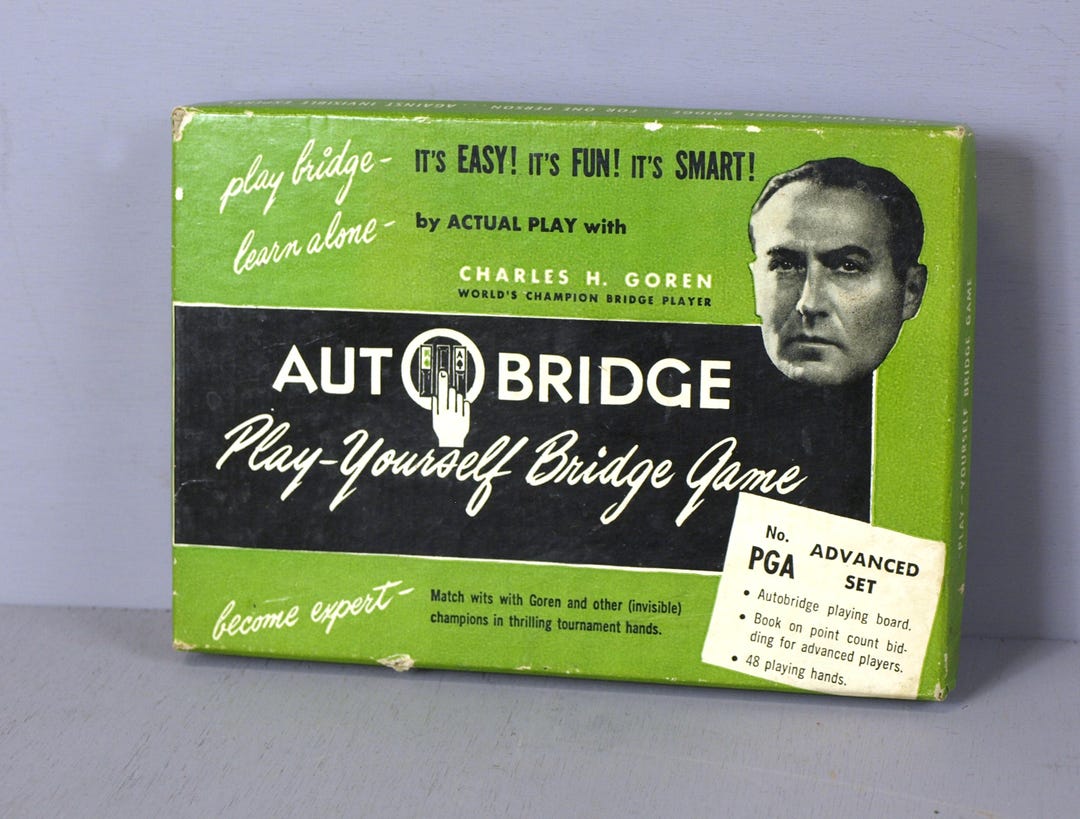 Vintage 1957 Autobridge Play-yourself Bridge Game by Charles Goren in ...