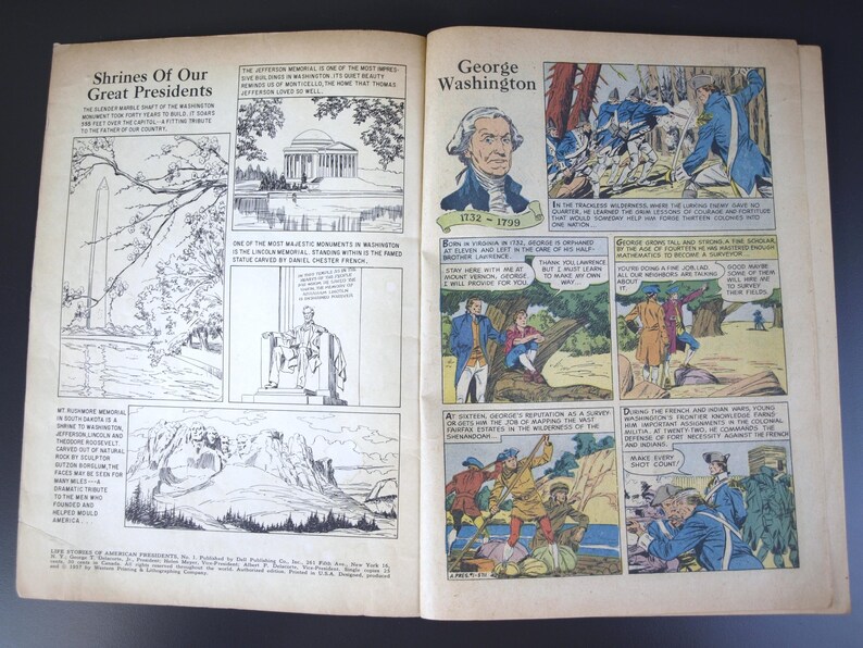Life Stories of American Presidents No. 1, Dell Publishing 1957 - Comic ...
