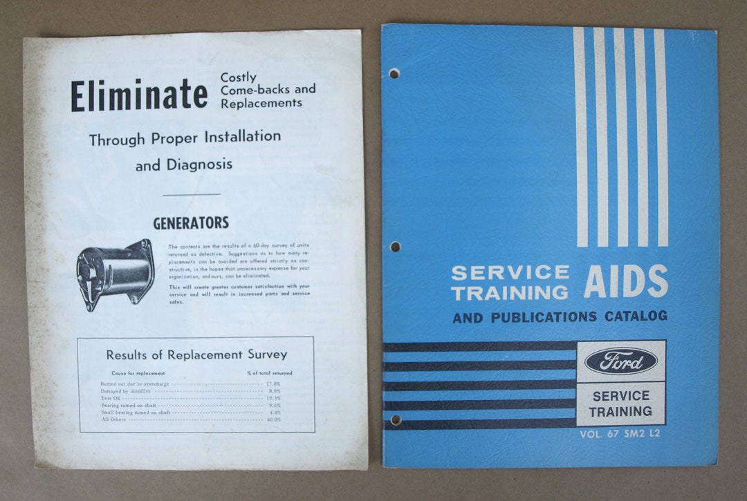 Vintage Ford Service Training Aids and Publication Catalog Vol 67 SM2 ...