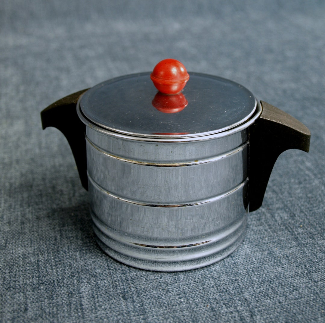 Vintage Forman Bros. Chromium Plated Ware Sugar Bowl or Lidded Pot ...