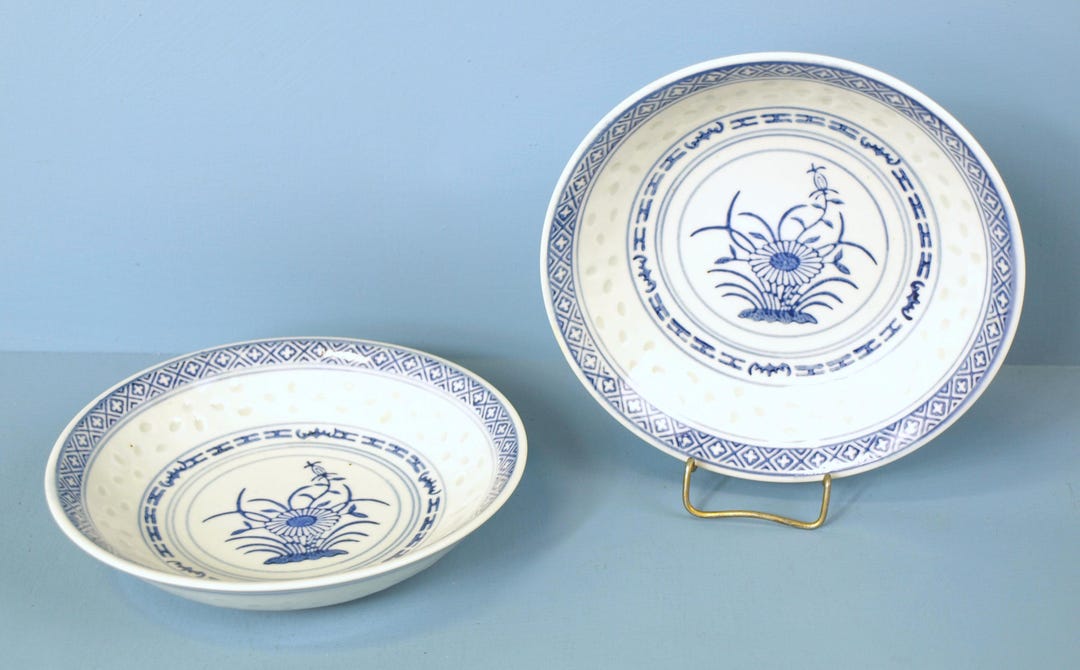 Vintage 'rice Flower' Fruit / Dessert / Sauce Bowls by Tienshan - Lot ...