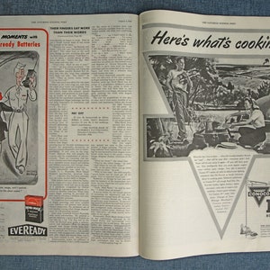 August 4, 1945 Saturday Evening Post WWII Era Magazine With Steven ...