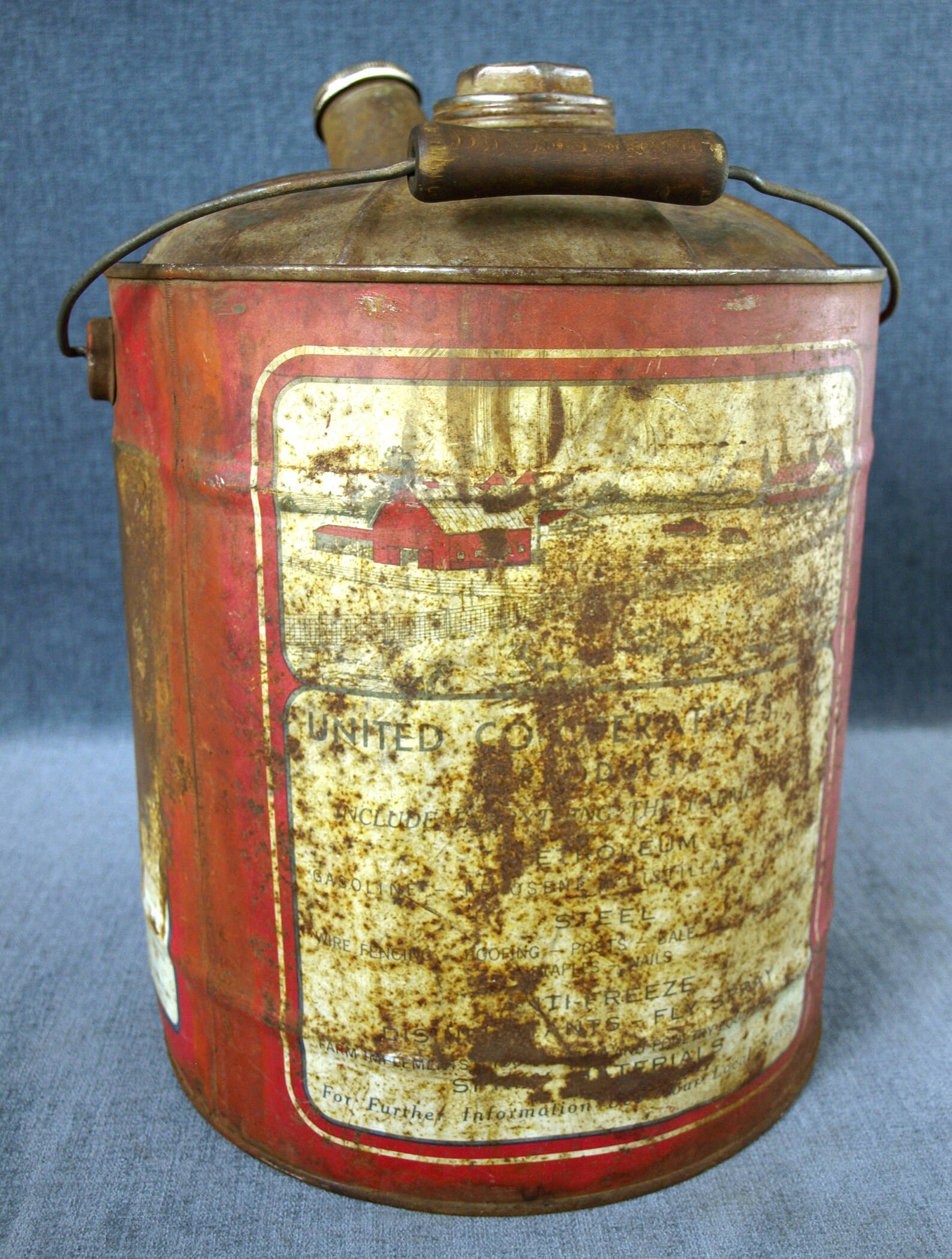 Vintage Large Metal Unico SAE 10 Motor Oil Can Five U.S. Gallons empty ...