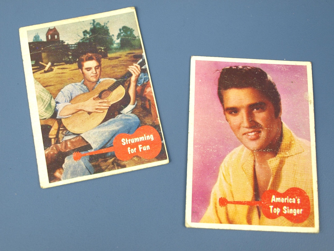 Vintage Elvis Presley Trading Cards, Topps Bubbles, Inc C. 1956 - 2 ...