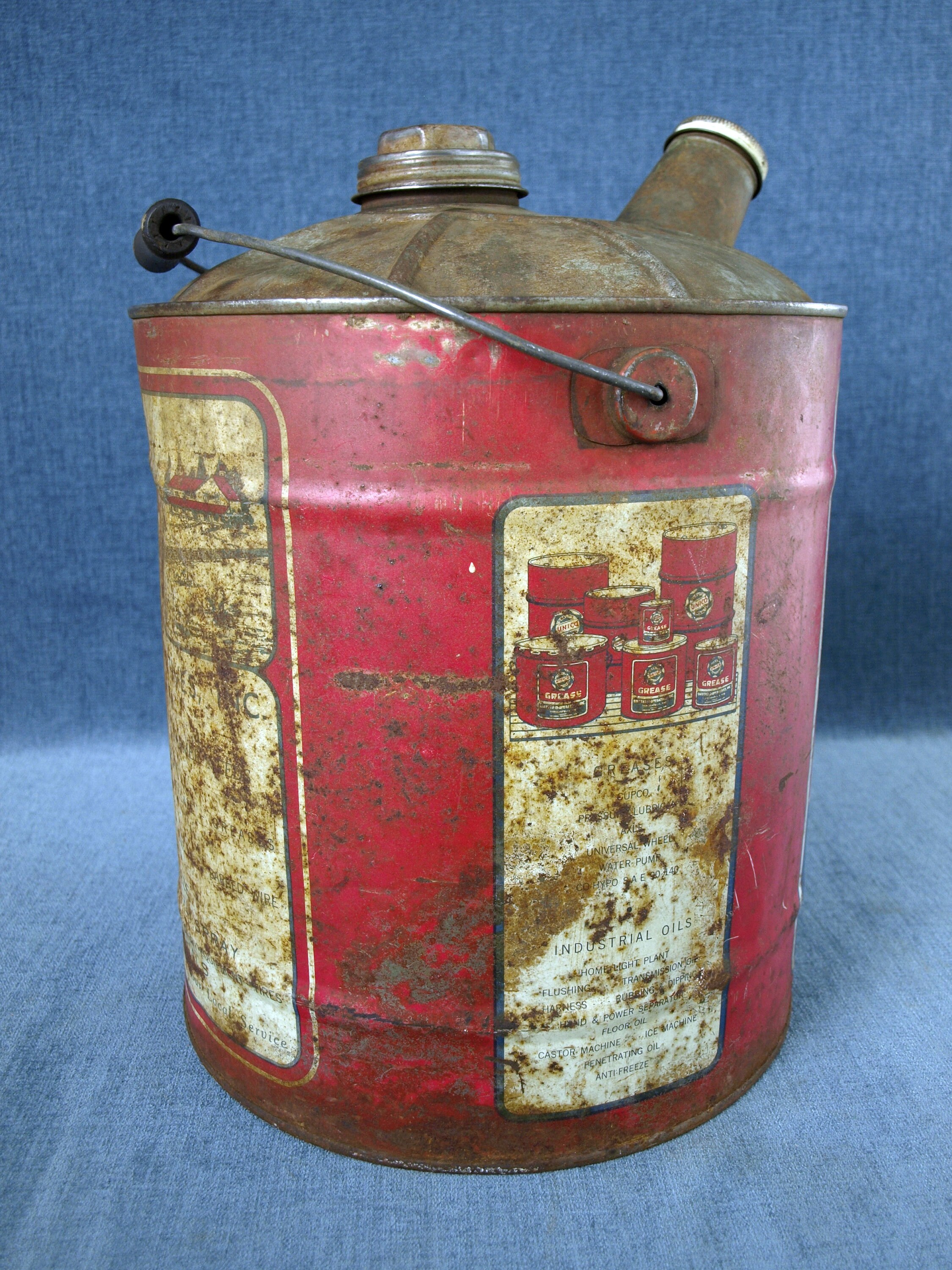 Vintage Large Metal Unico SAE 10 Motor Oil Can Five U.S. - Etsy