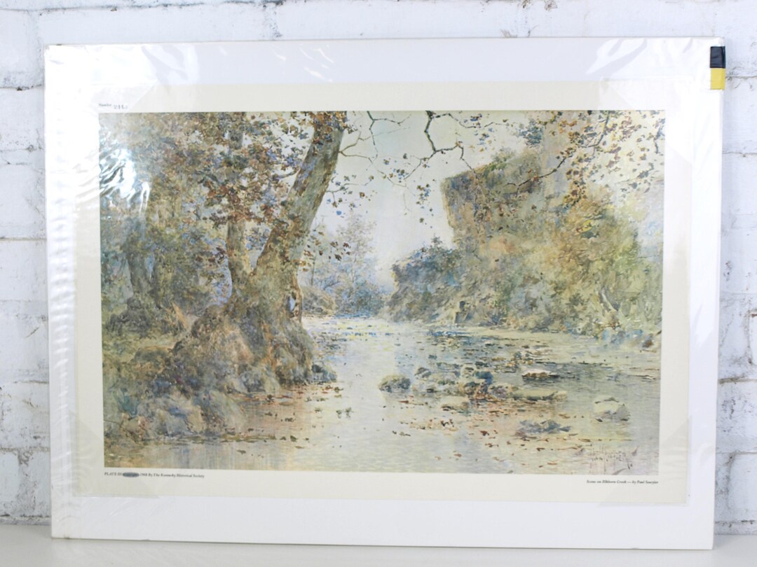 Scene on Elkhorn Creek (print of Plate III) by Paul Sawyier | Published ...