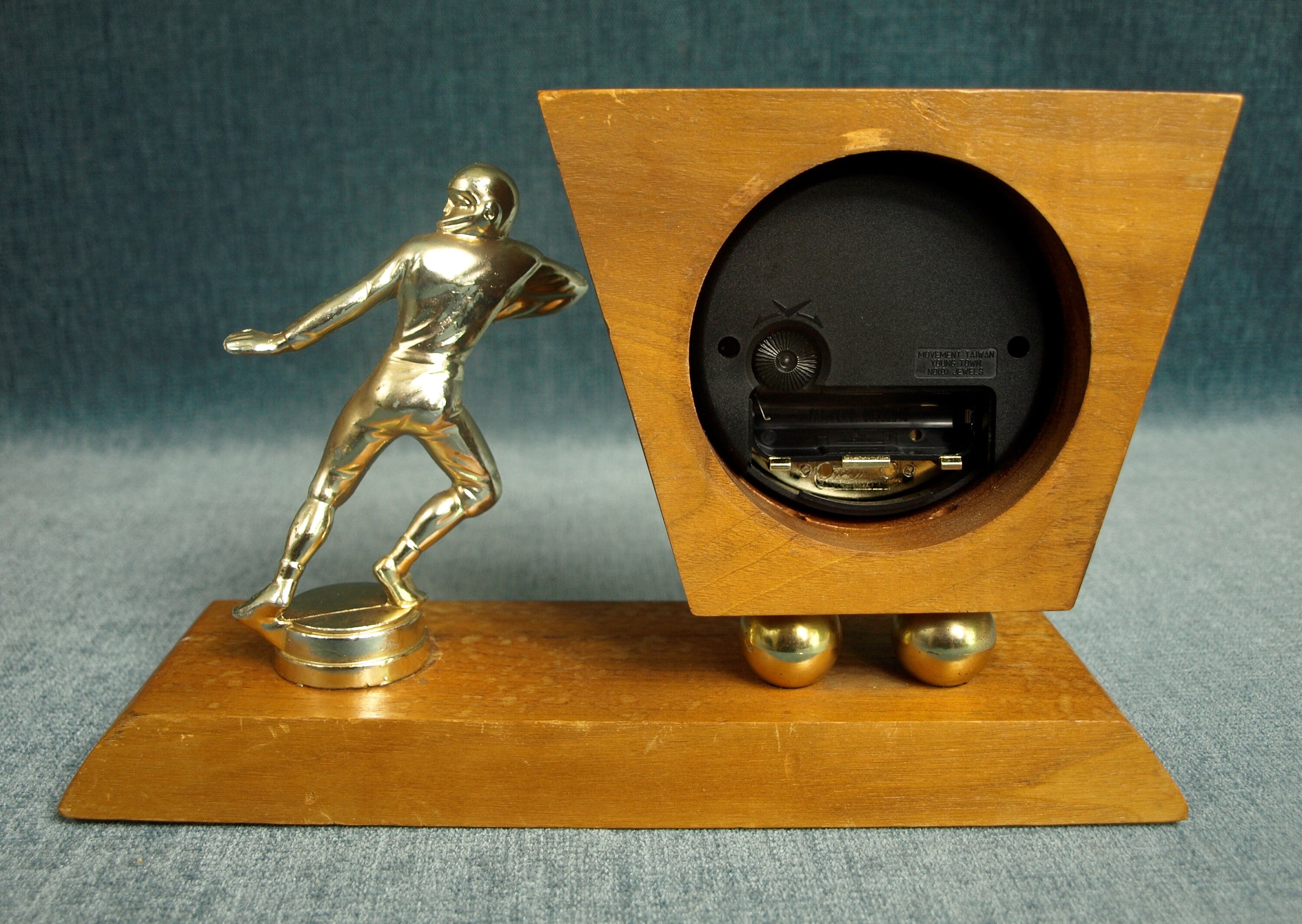 Vintage Football Trophy Mantel Clock with Battery Operated | Etsy
