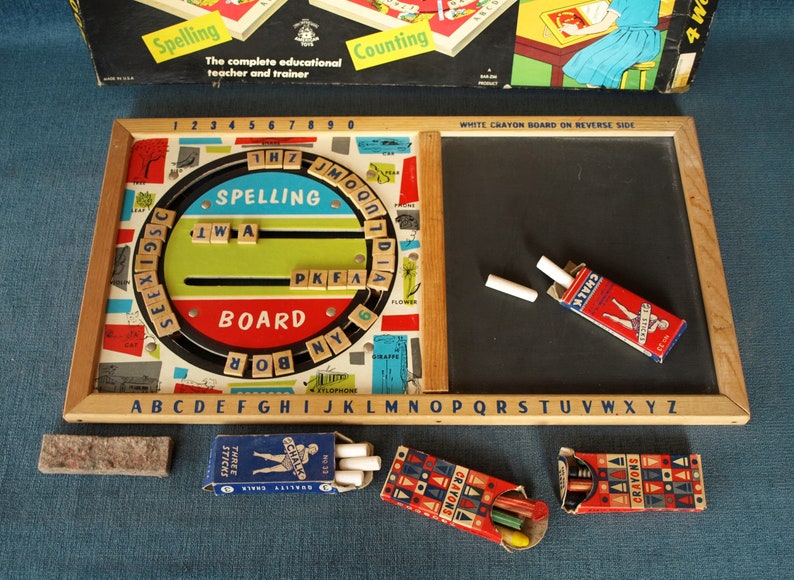 Vintage Home Classroom 4 Way Combination Learning / Educational Game ...