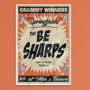 A4/A5 the Simpsons Print - the Be Sharps Poster - Etsy