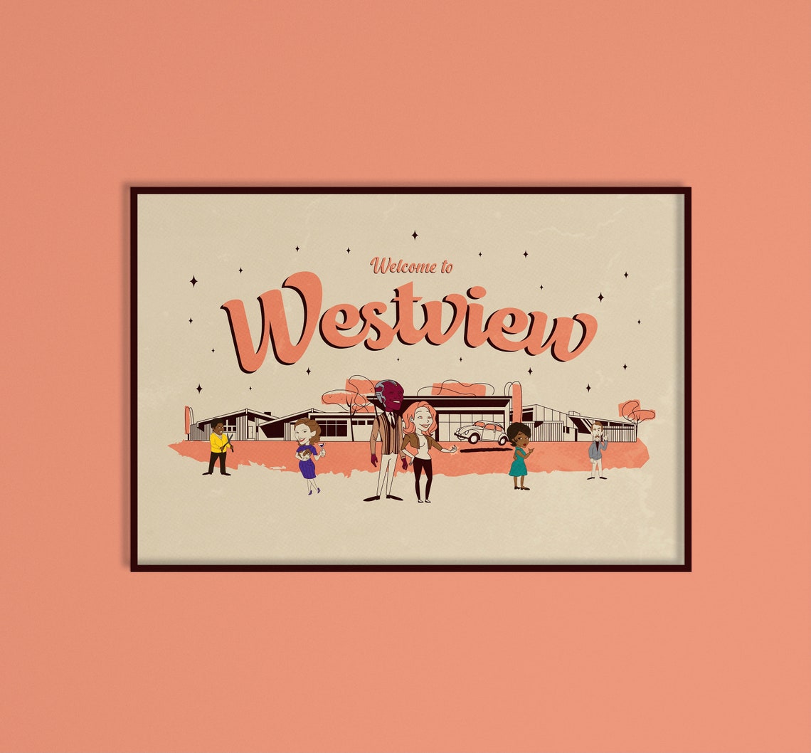 A4/A5 Wandavision Print Westview Marvel Studios | Etsy