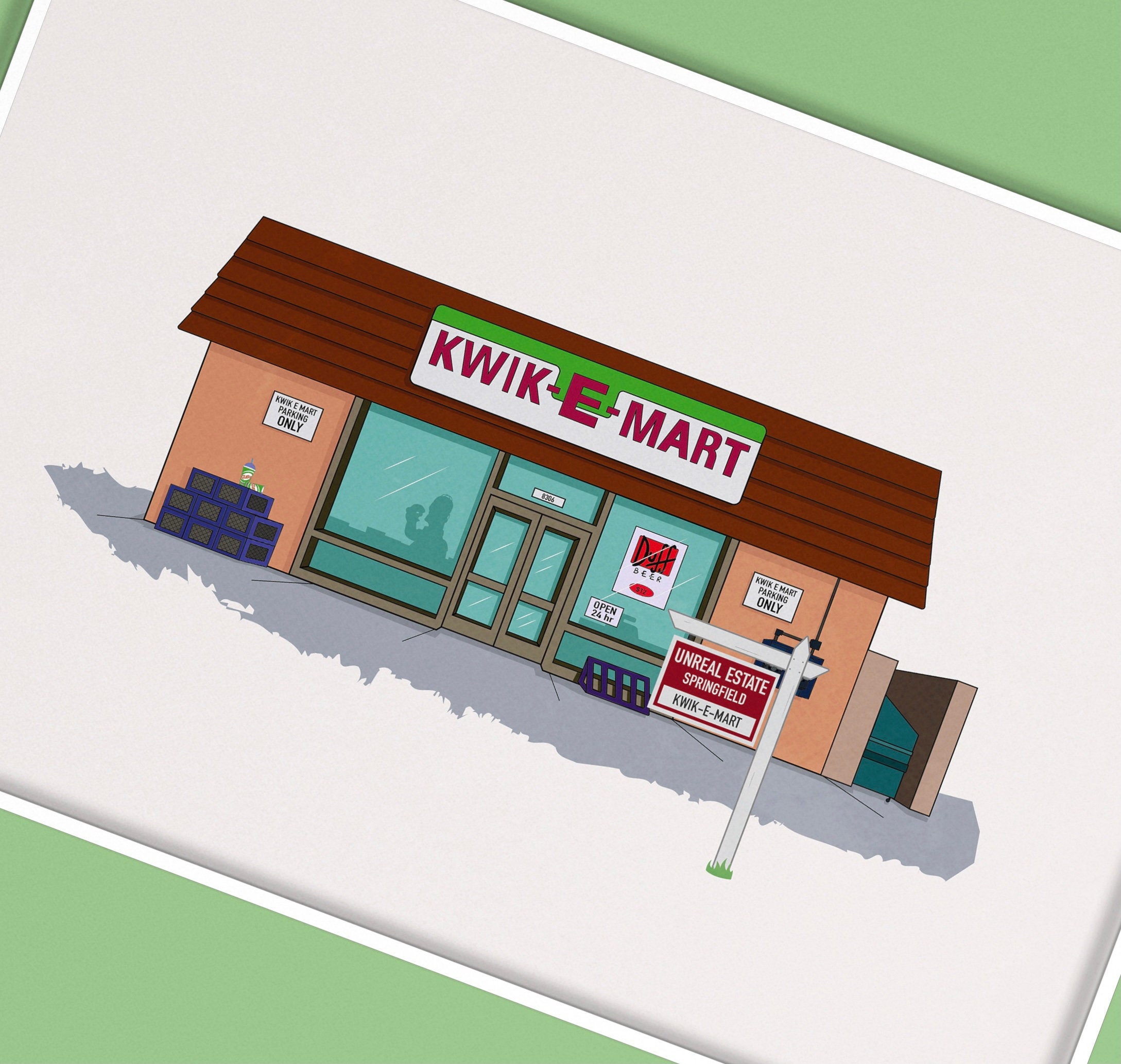 A4/A5 Simpsons Print Kwik-E-Mart Unreal Estate | Etsy