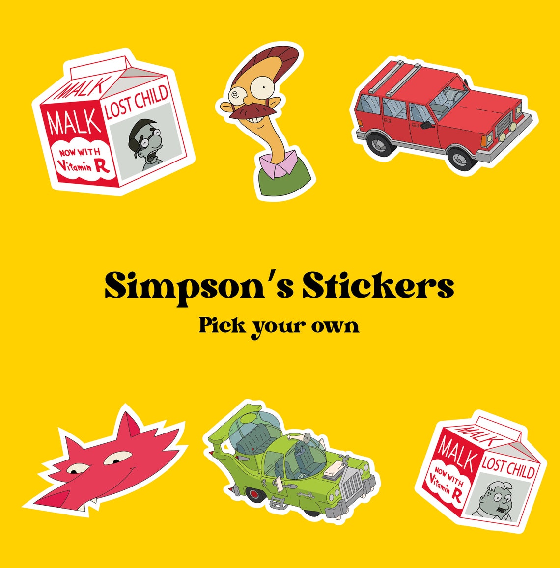 The Simpson's Stickers PICK YOUR OWN - Etsy UK