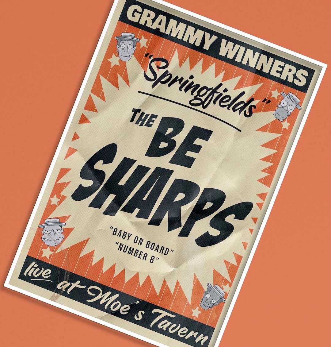A4/A5 the Simpsons Print - the Be Sharps Poster - Etsy