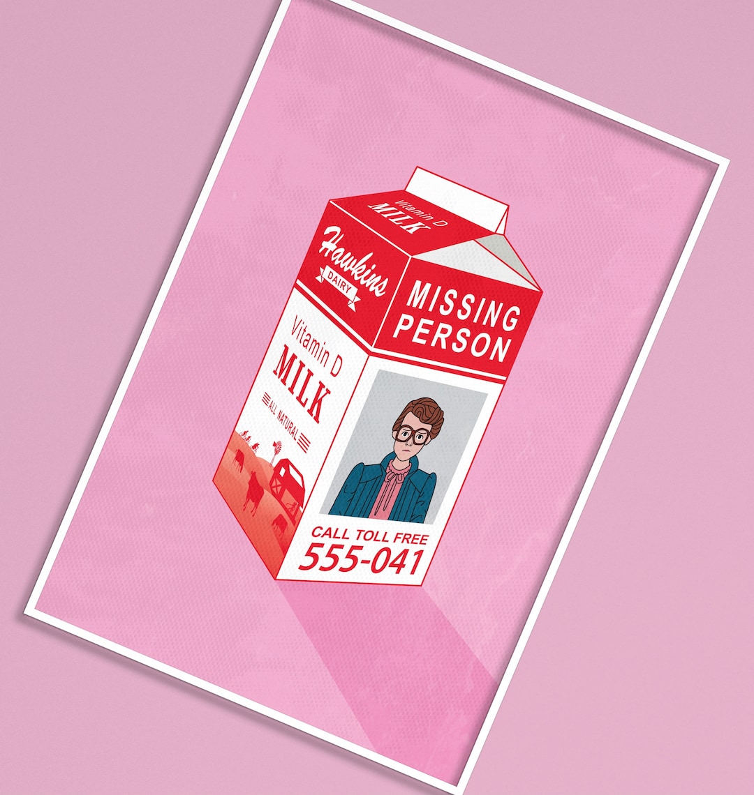A4/A5 Stranger Things Print Barb Missing Milk Carton - Etsy UK