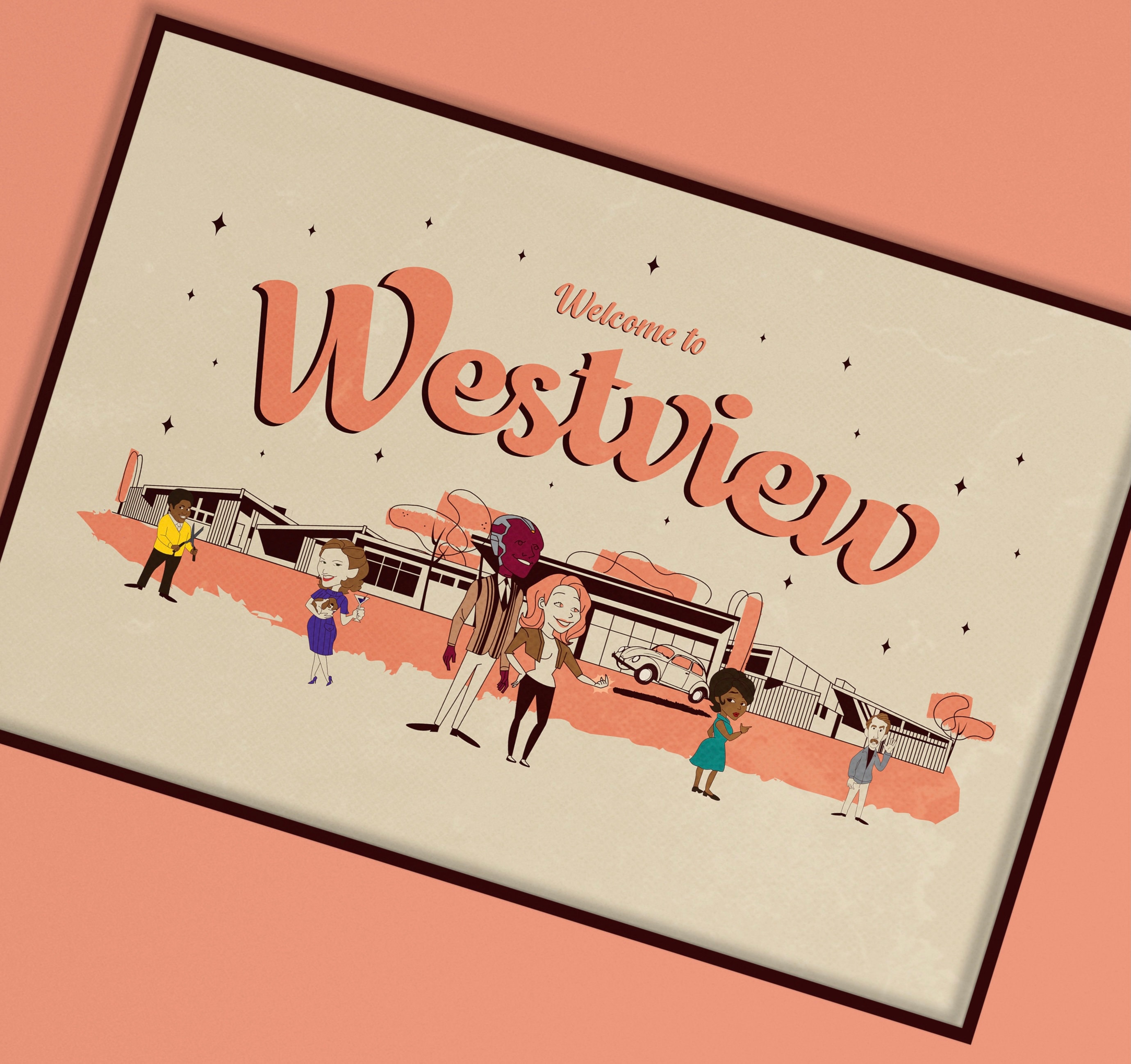 A4/A5 WandaVision Print Westview Marvel Studios | Etsy