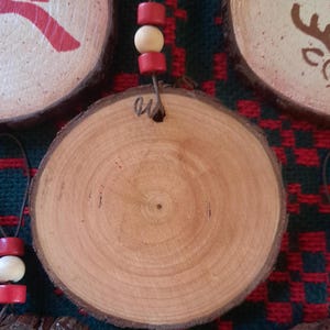 Christmas Ornaments, Wood Slice Ornaments, Painted Ornaments, Stenciled ...