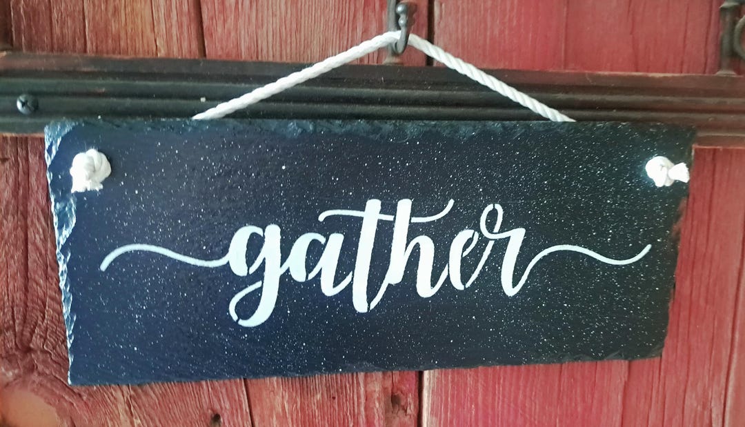 Slate Plaque, Slate Sign, Stenciled Sign, Stenciled Plaque - Etsy