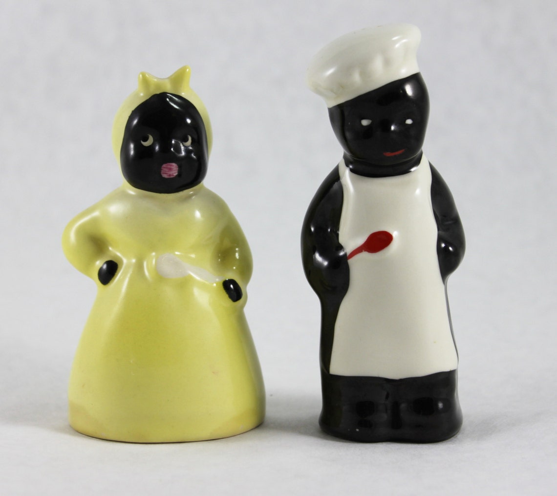 Black Americana Salt and Pepper Shaker Set / Mammy Pappy / | Etsy Black Americana Salt and Pepper Shaker Set / Mammy Pappy / | Etsy