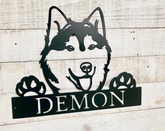 Husky Metal Art - Etsy