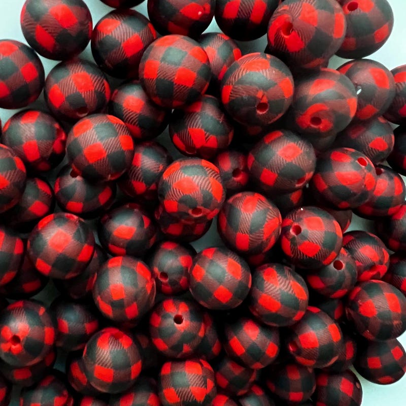 Buffalo Check Beads - Etsy