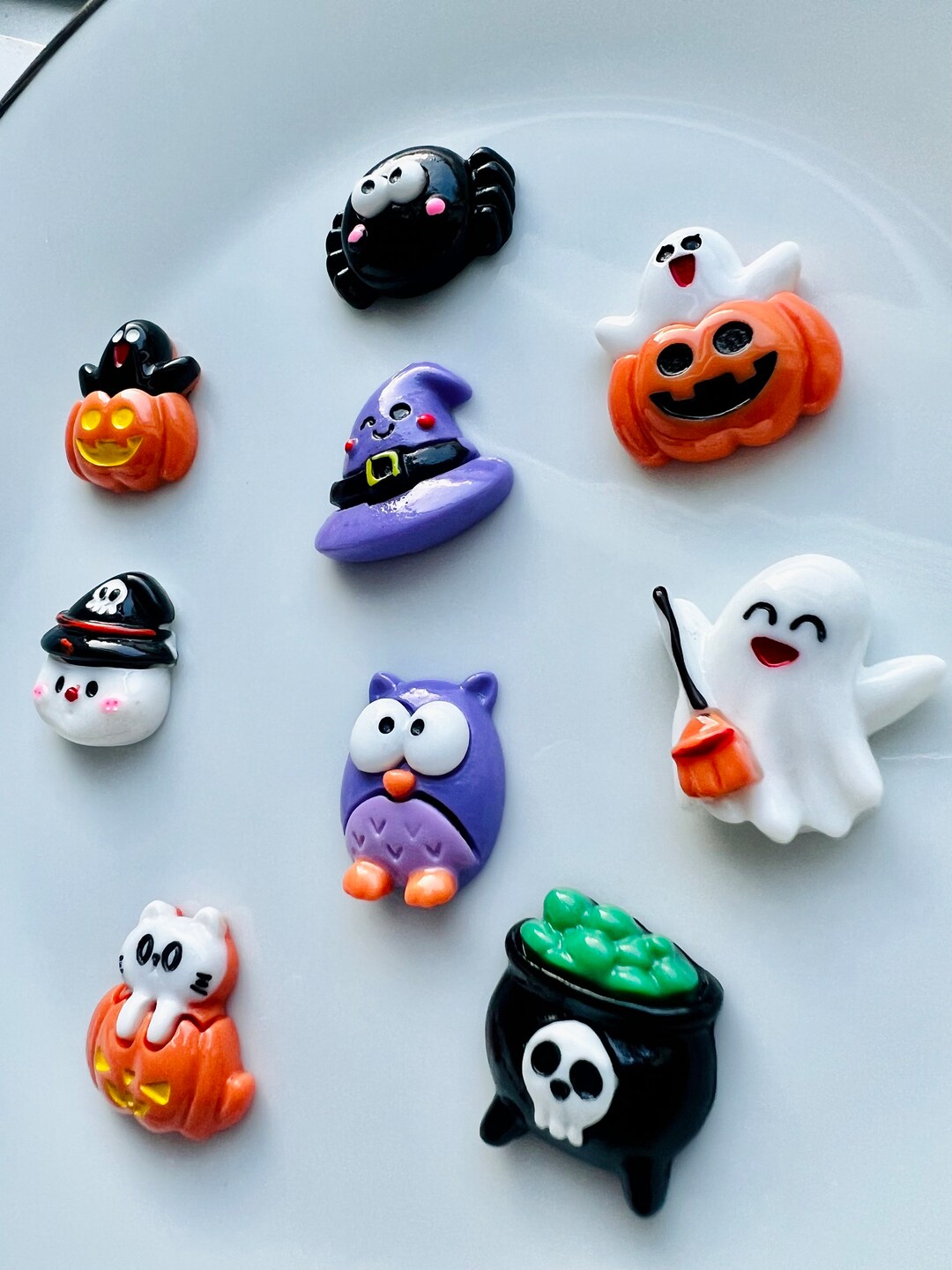 Halloween Charms, Cute Kawaii, Spooky Charms, Pumpkin Charm, Cabochons ...