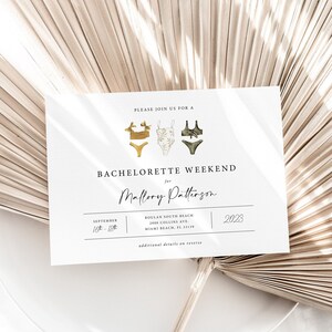 Bachelorette Weekend Invitation Template Printable - Etsy