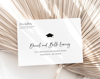 Graduation Envelope Template, Envelope Template Printable, Return ...