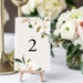 Printable Table Numbers | Table Number Template | Floral Wedding Table ...