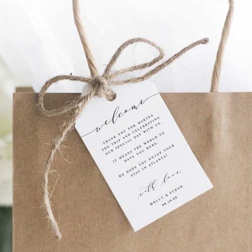 Welcome Tags Printable Wedding Welcome Tag Template - Etsy