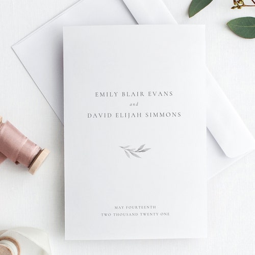 Printable Program Template Folded Wedding Ceremony - Etsy