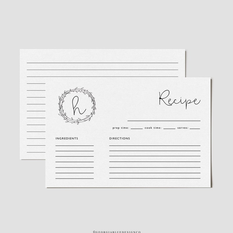 Personalized Recipe Cards - Etsy