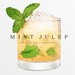 Mint Julep Watercolor Clipart | Mint Julep Drink Illustration | Custom ...