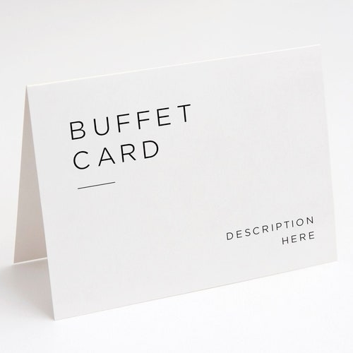 Buffet Card Template Printable Buffet Cards Editable - Etsy