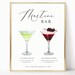 Printable Martini Bar Sign | Editable Martini Bar Sign Template ...