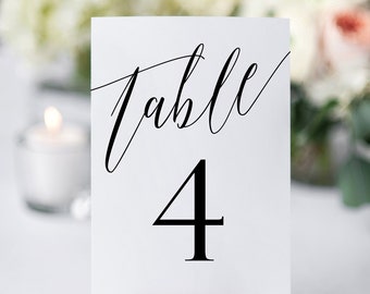 Printable Table Numbers Table Number Template Wedding | Etsy