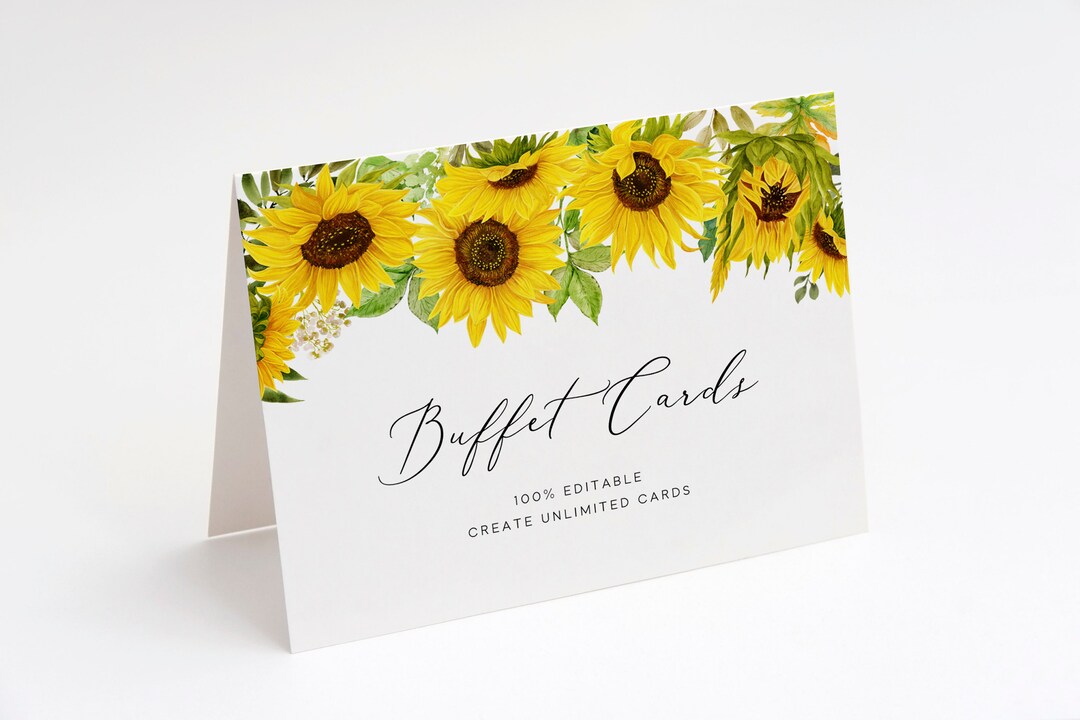 Buffet Card Template Printable Buffet Cards Editable Buffet Cards Food ...