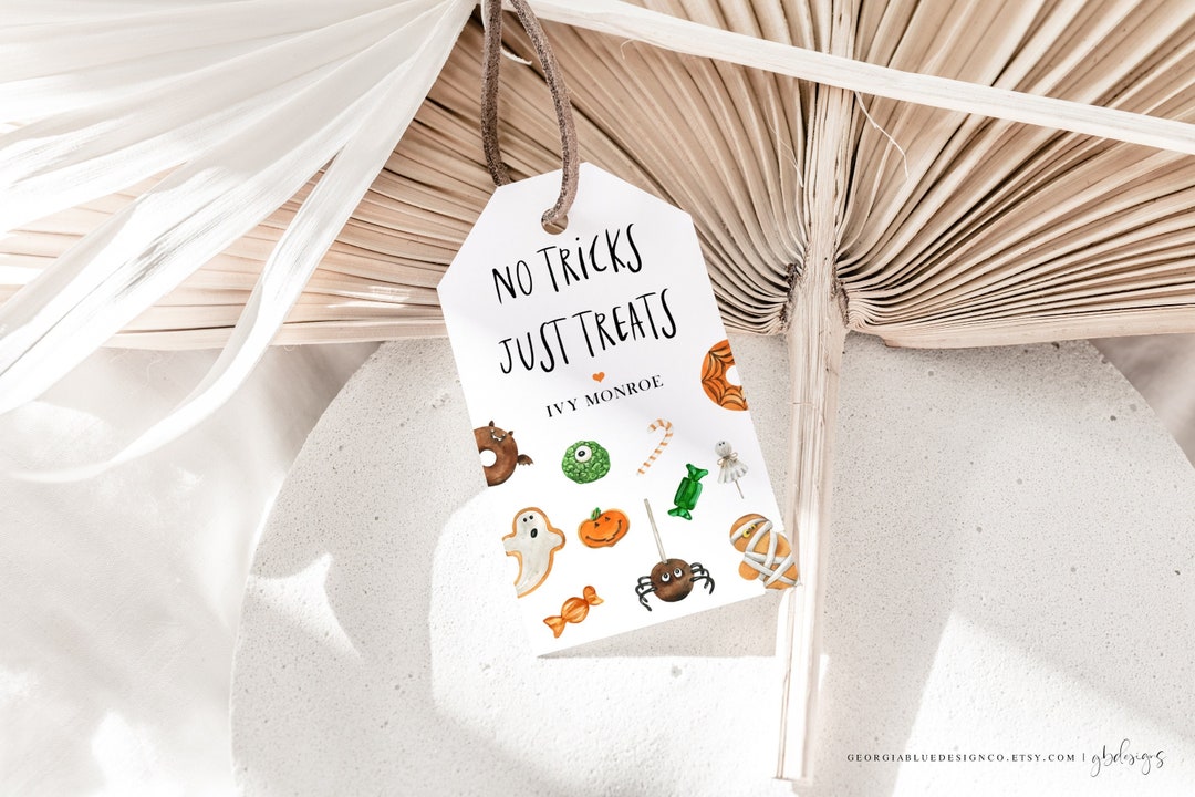 Printable Halloween Favor Gift Tag | Minimalist Boo Basket Tag ...