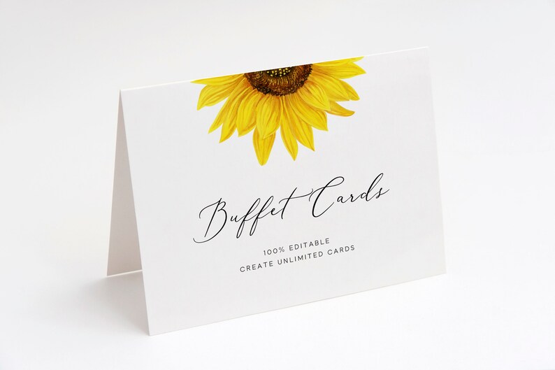 Buffet Card Template Printable Buffet Cards Editable | Etsy