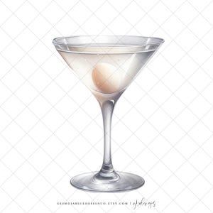 Lychee Martini Watercolor Clipart, Lychee Martini Drink Illustration ...