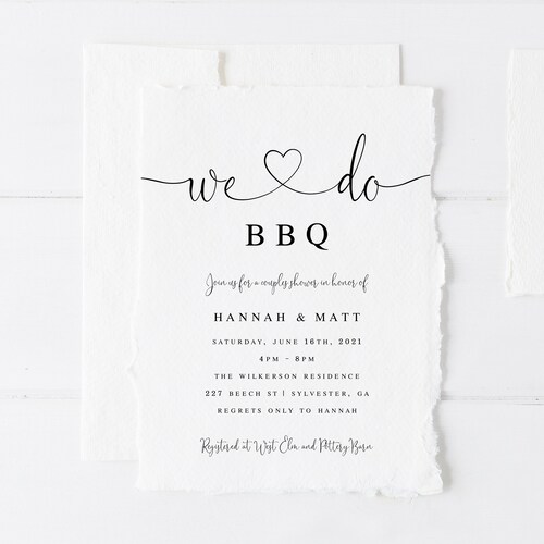 I Do BBQ Invitation Couples Shower Printable Engagement Invite - Etsy