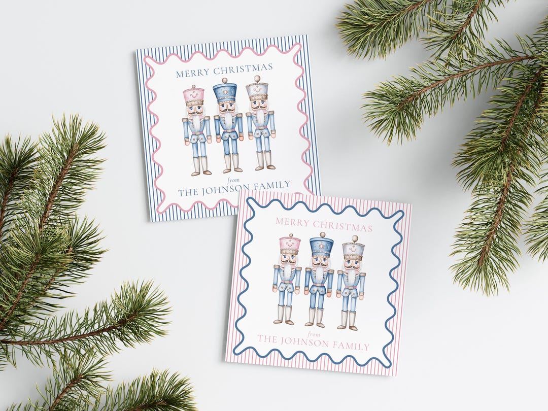 Nutcracker Christmas Gift Tag, Printable Holiday Gift Tag Template ...