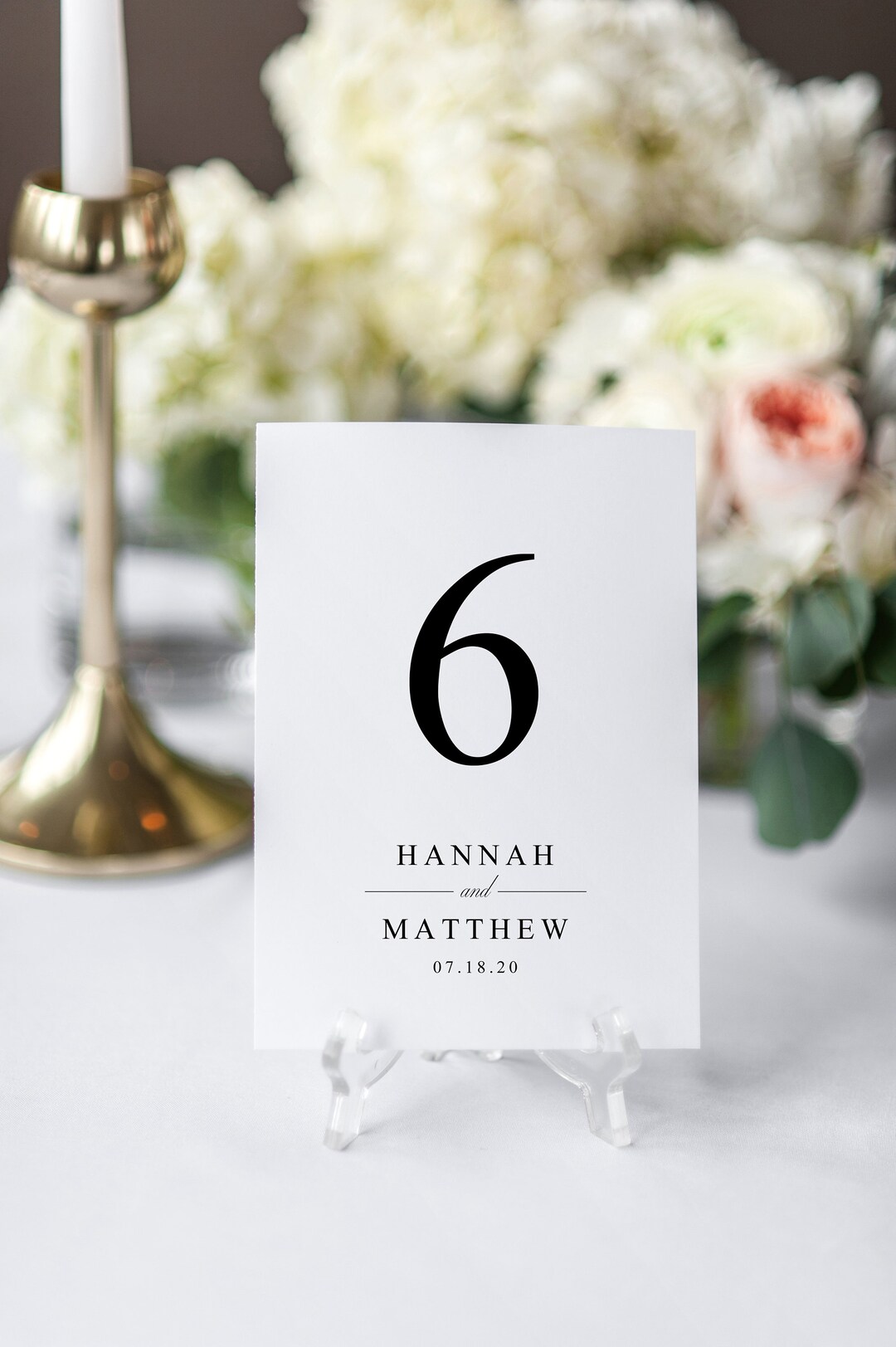Printable Table Numbers | Table Number Template | Wedding Table Numbers ...