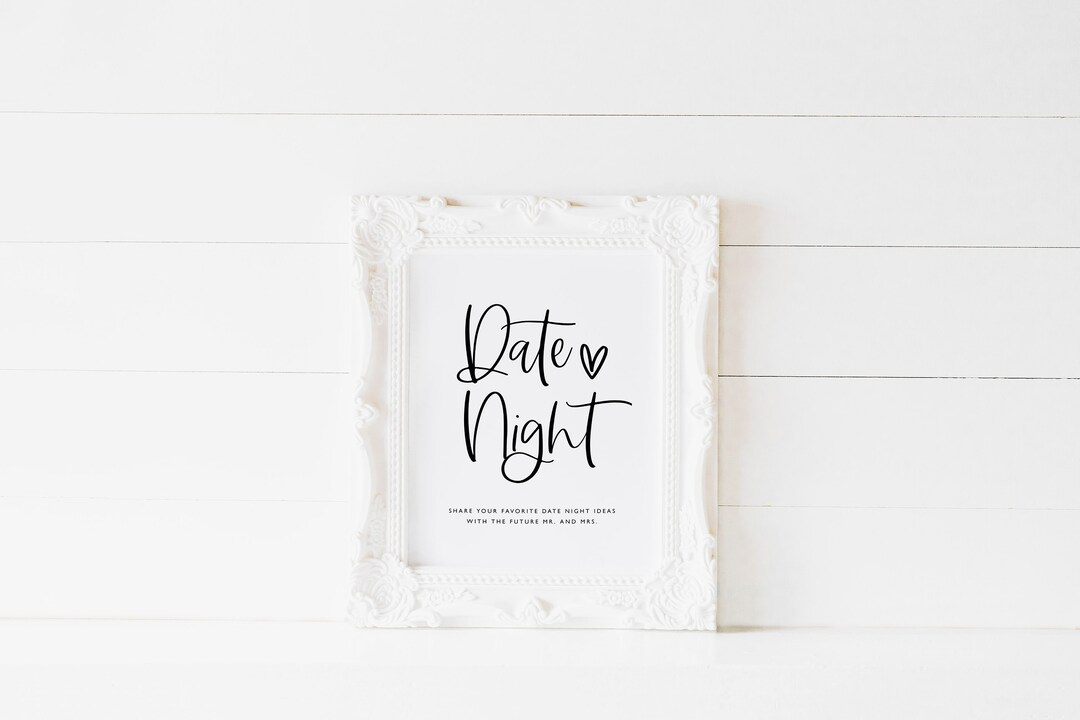 Date Night Cards Date Night Jar Sign Printable Date Night Cards Date ...