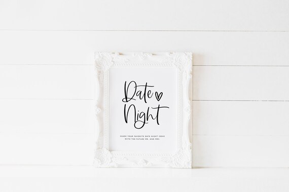 Date Night Cards Date Night Jar Sign Printable Date Night | Etsy